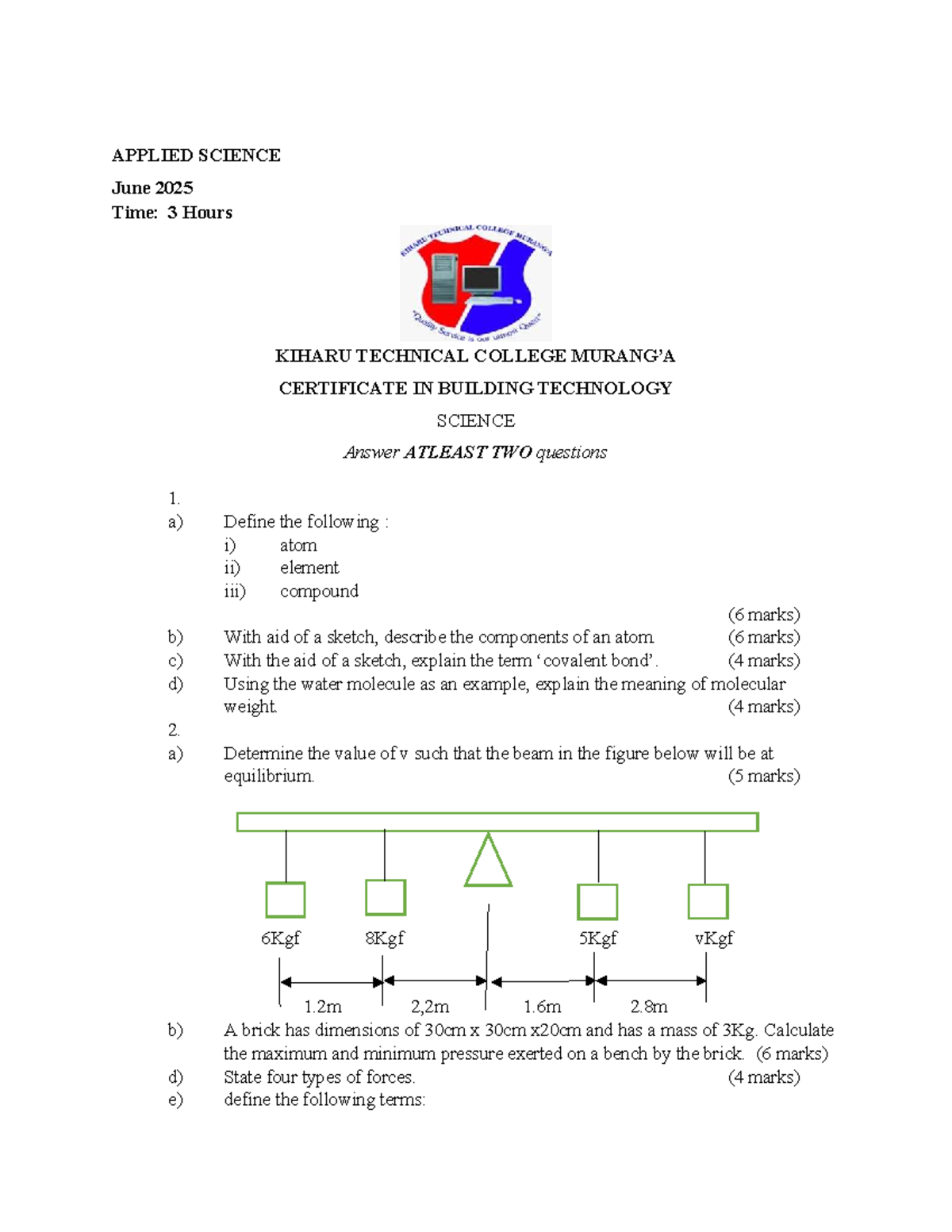 Applied Science Revision Notes - CBT 2025 - Studocu