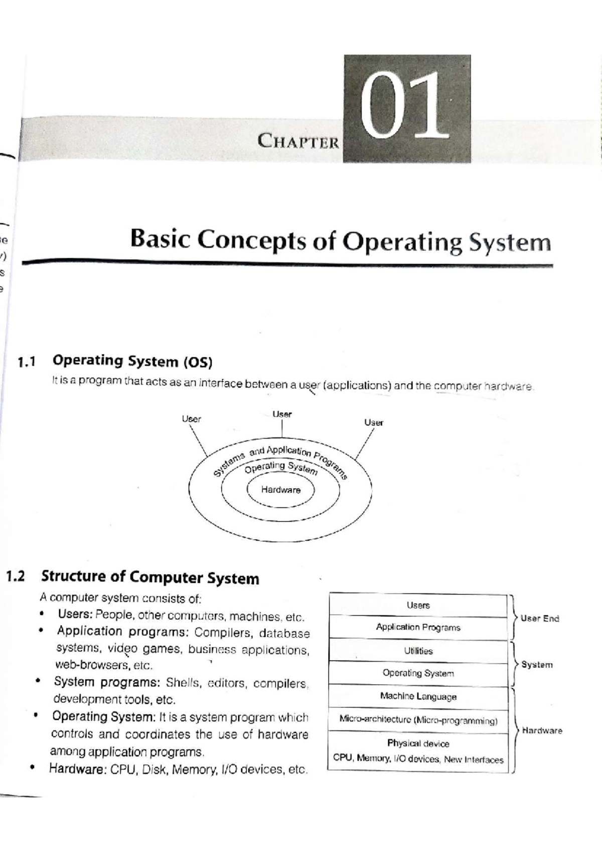 01 CHAPTER: Basic Concepts of Operating Systems (CS101) - Studocu