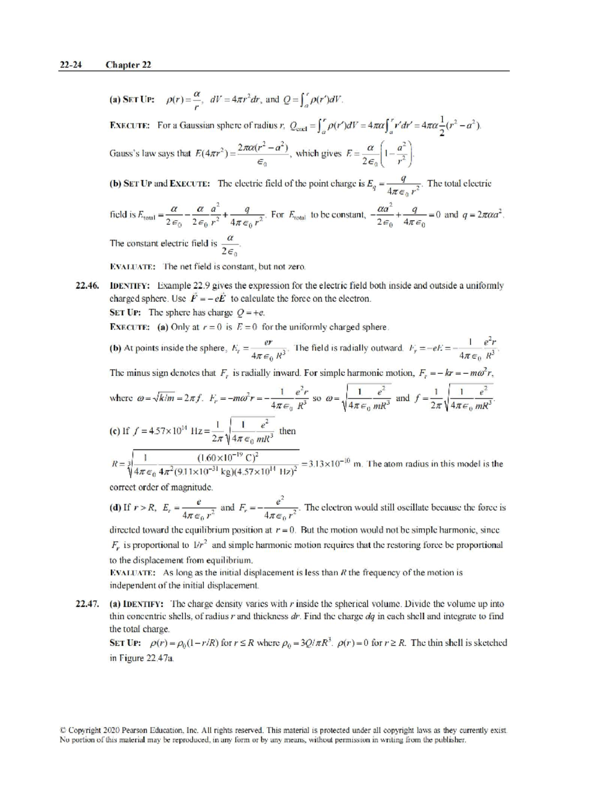 Chapter 22: Electric Fields and Charge Distributions in Spheres - Studocu