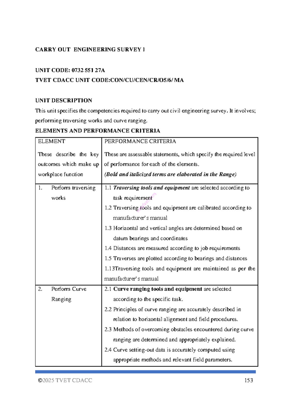 Civil Engineering Survey I - Unit Code: 0732 551 27A - Studocu