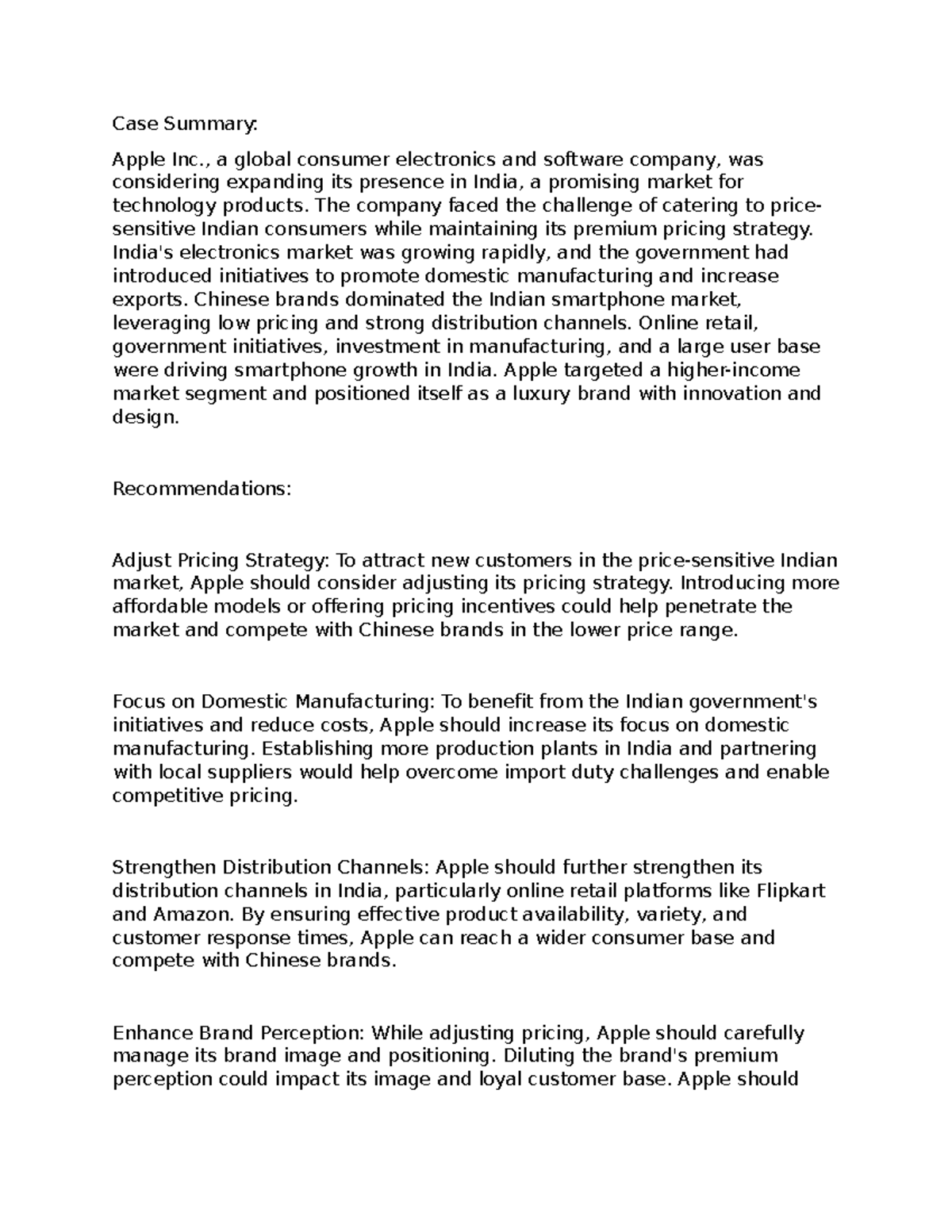 Apple Inc. Pricing Strategy in India: Case Analysis & Recommendations ...