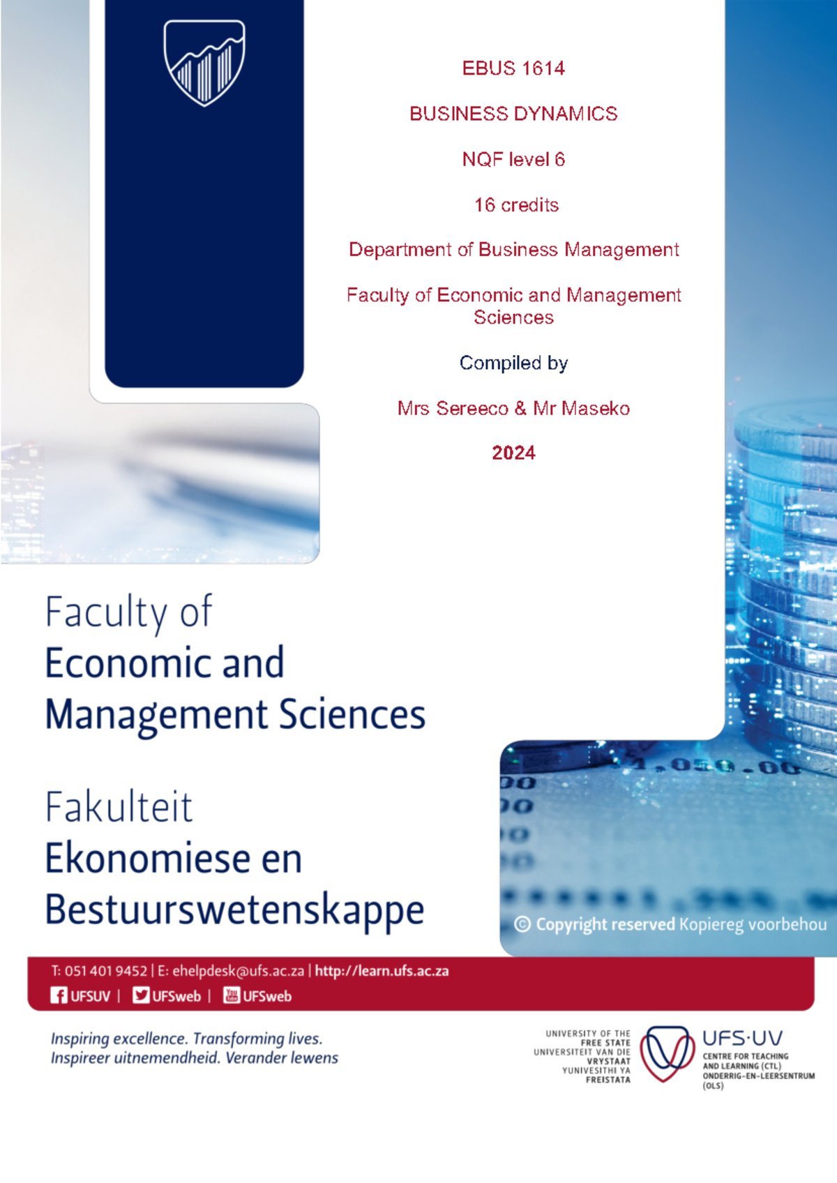 EBUS 1614 Business Dynamics Module Guide 2024: Final Exam Preparation ...