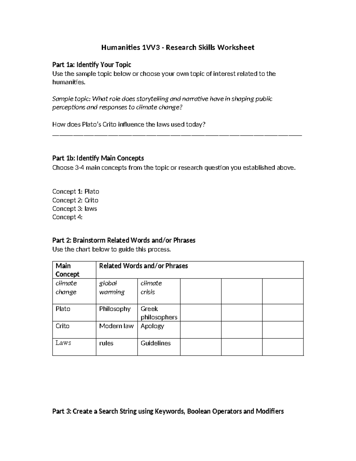 HUMAN 1VV3 - F25 Research Skills Worksheet: Topic Identification ...