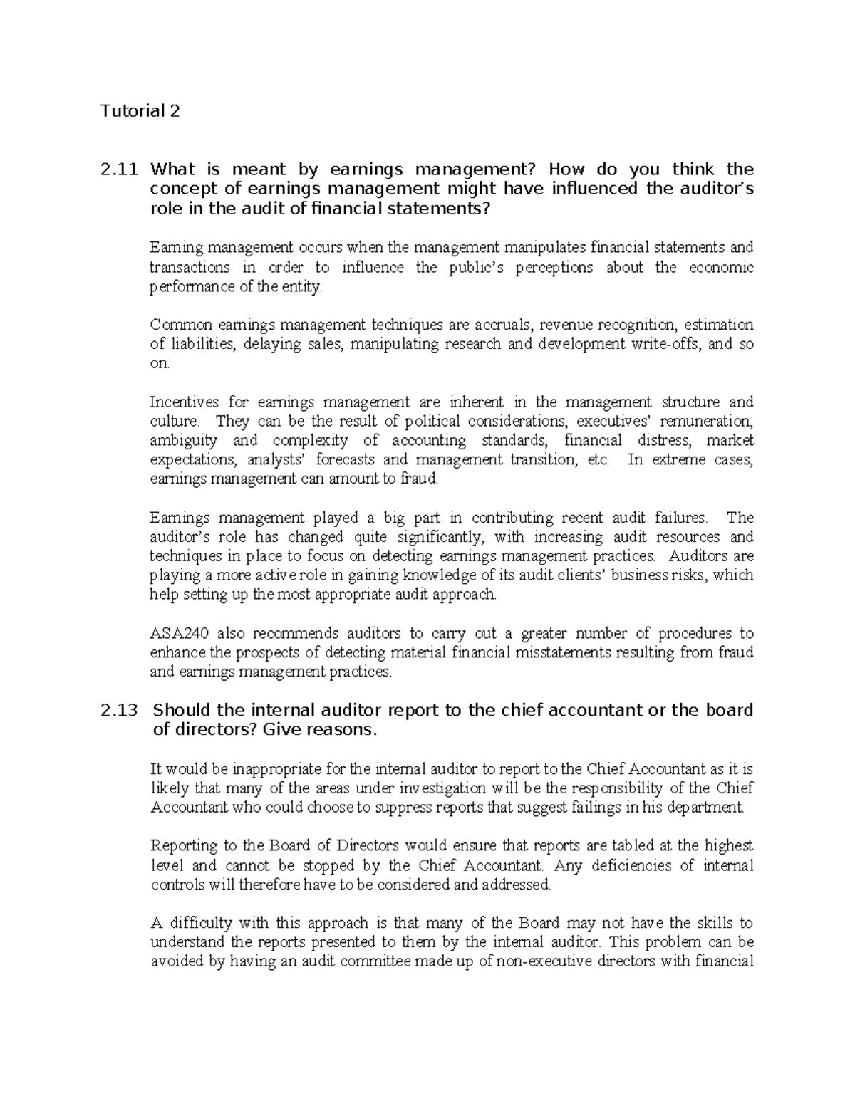 Tutorial 2 (suggested solution) Sem1 ,2024 - Tutorial 2 2 What is meant ...
