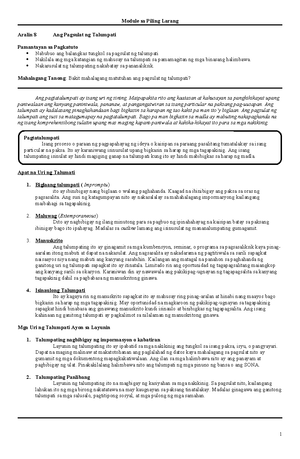 Aralin 1 - akademikong pagsusulat - Module sa Piling Larang Aralin 1 ...