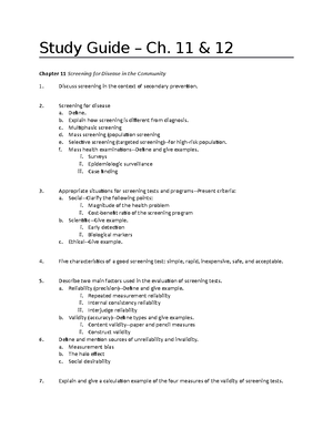 Alterations in Breathing Patterns Student Study Guide - Alterations in ...