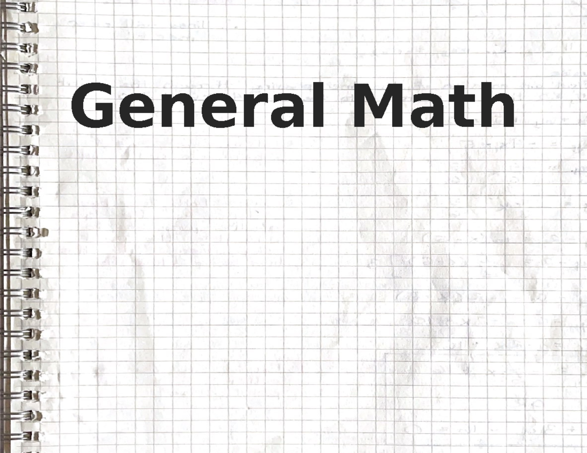 03 Genmath - general math notes for grade 11 - Matemática - General ...