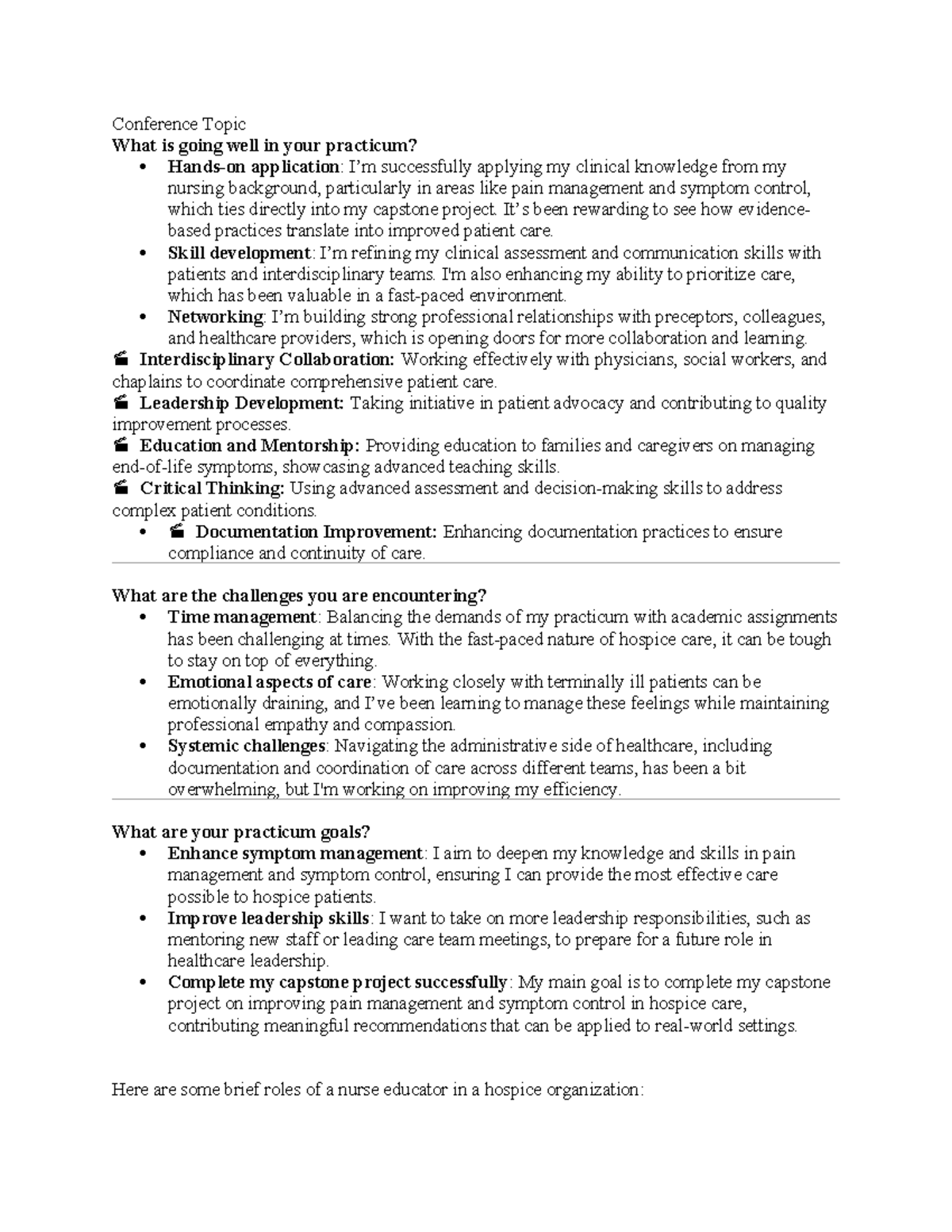 NUR 450: Practicum Reflections on Clinical Application and Challenges - Studocu