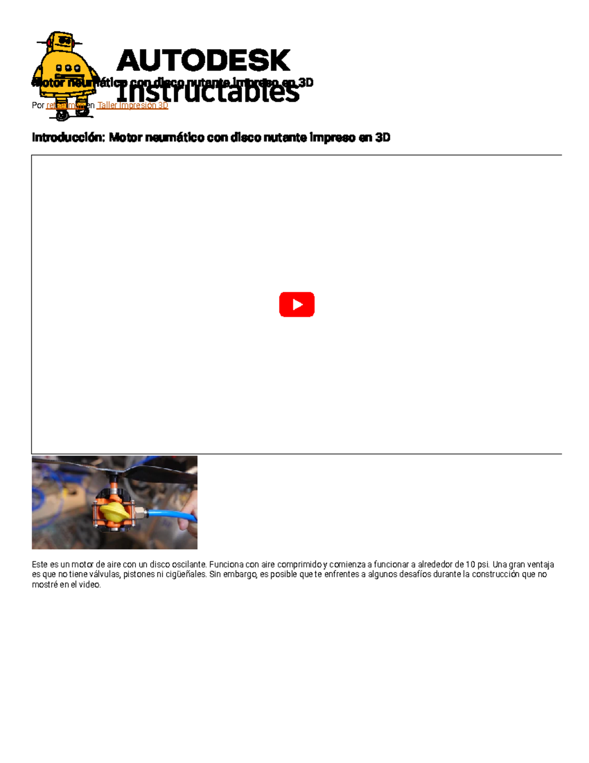 Motor neumático con disco nutante impreso en 3D 8 pasos (con imágenes ...