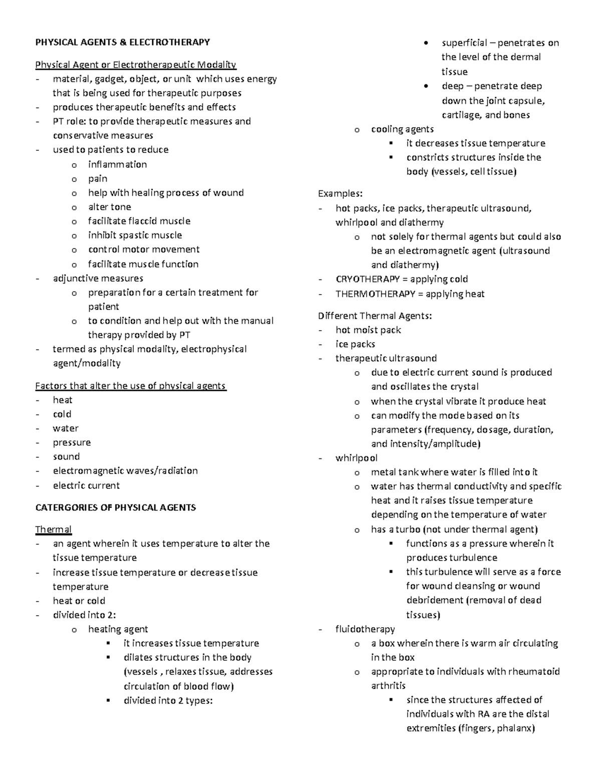 Physical-Agents-Electrotherapy - PHYSICAL AGENTS & ELECTROTHERAPY ...