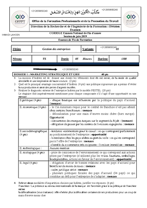 Corr TD gestion de projet.pdf · version 1 - Corrections Exercice 1 : 1°) Diagramme PERT : 2 ...