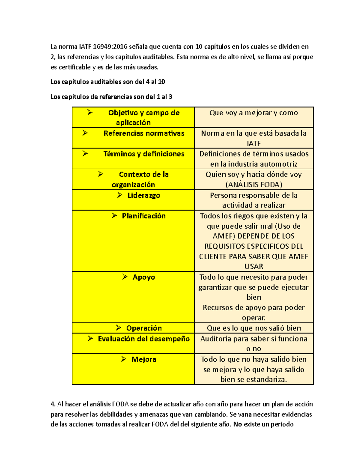 Resumen de la Norma IATF 16949:2016 para Ingeniería Industrial - Studocu
