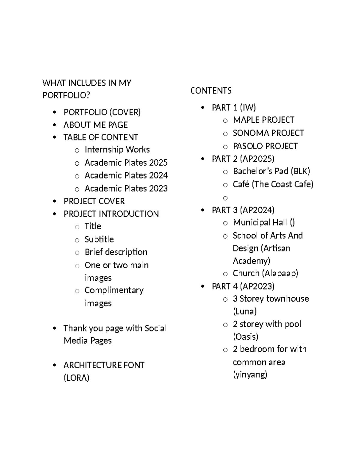 WHAT Includes IN MY Portfolio - WHAT INCLUDES IN MY PORTFOLIO ...