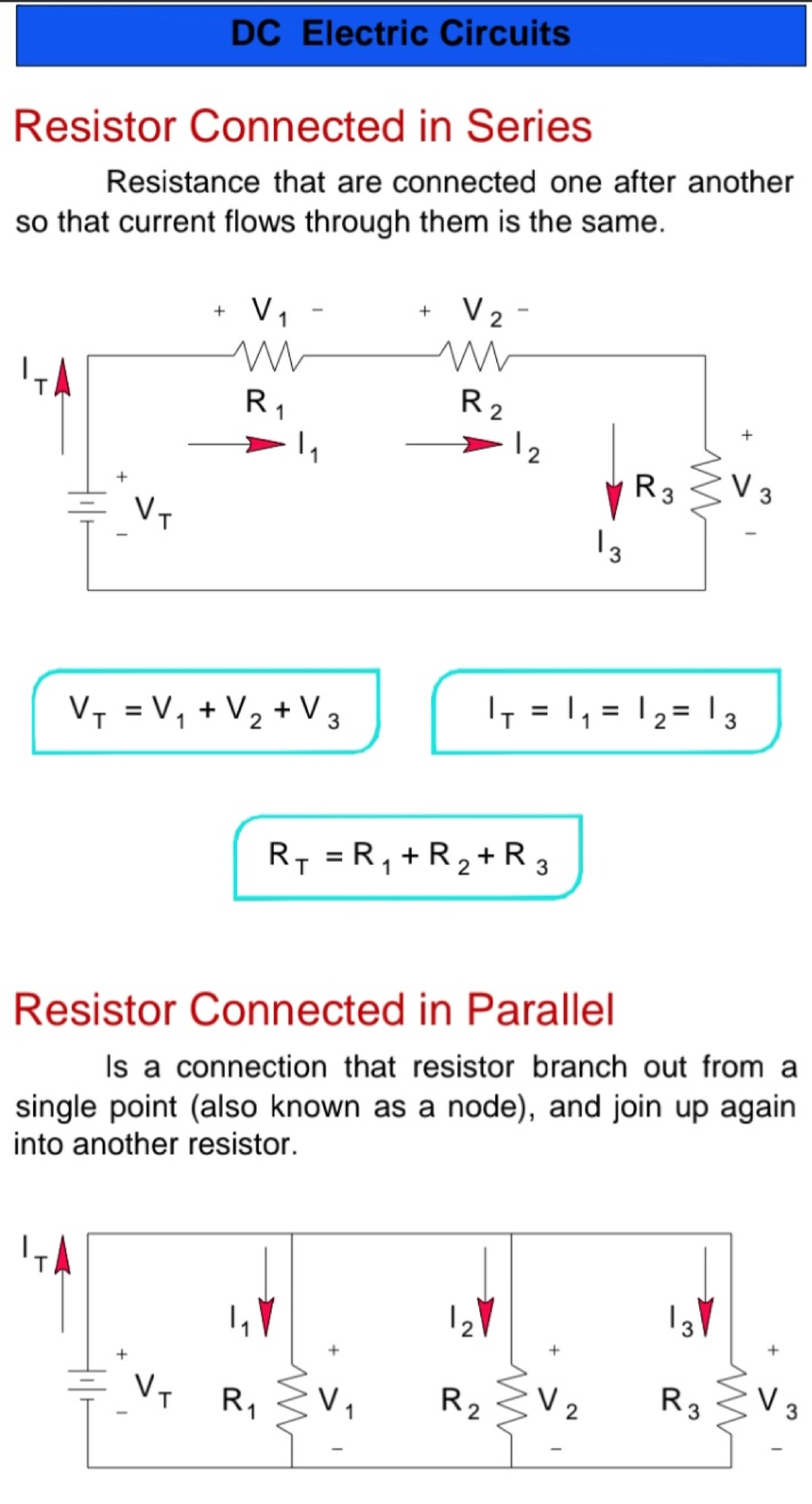 DC Electric Circuits: Series and Parallel Resistor Analysis - Studocu