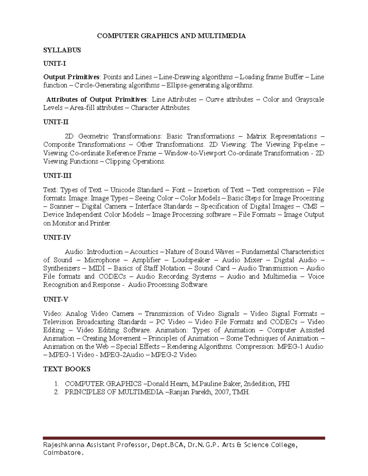 Computer Graphics & Multimedia: Text, Image, Video, & Animation Overview - Studocu