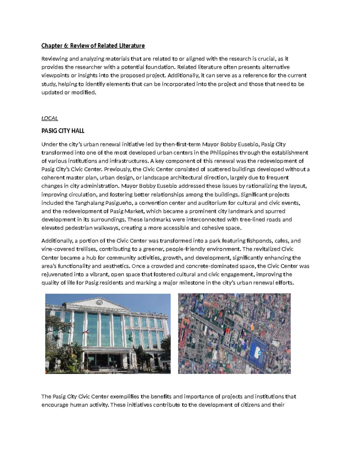 Design 6-RRL - Chapter 6: Review of Related Literature on Civic Centers ...