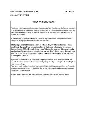 Grade 12 Unprepared Sp Topics - MARIANNRIDGE SECONDARY SCHOOL ENGLISH ...