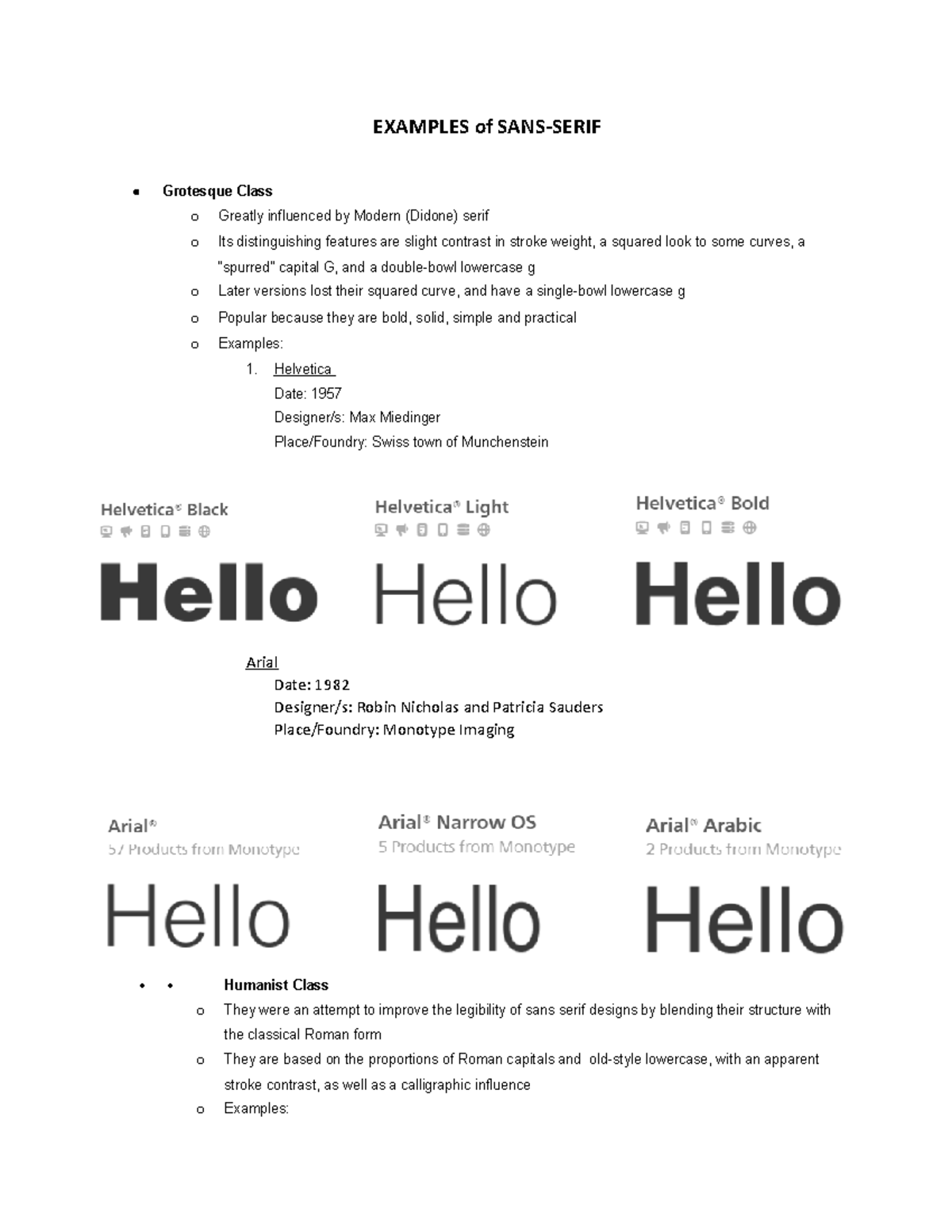 Sans-Serif-examples (Graphic Design) - EXAMPLES of SANS-SERIF Grotesque ...