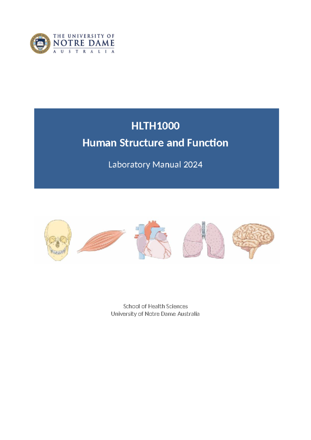 HSF 2024 Lab Manual: Human Structure & Function Assessment Guide - Studocu