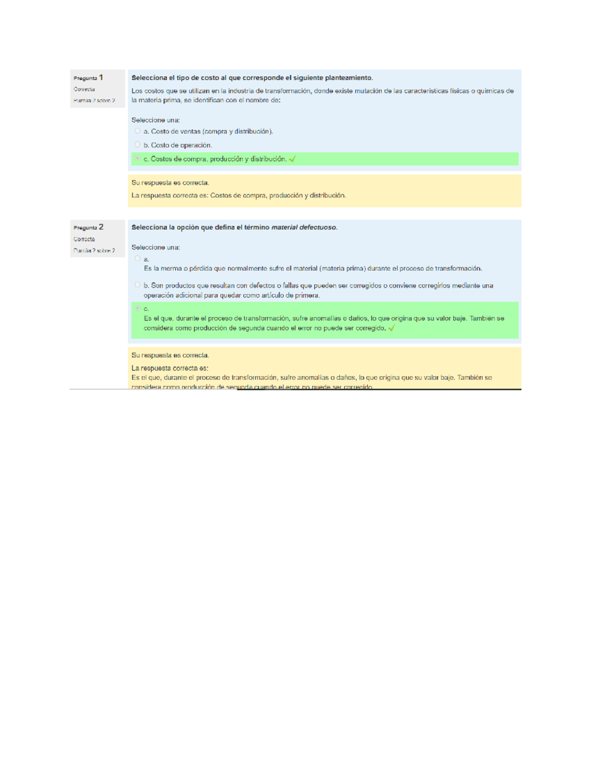 Examen final Contabilidad de Costos con - Studocu