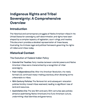 HIST 301: Federal Indian Policy - Historical Overview & Impact on ...