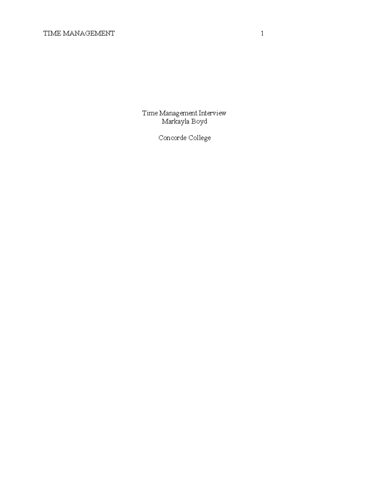 TIME MANAGEMENT 1: Importance in Workplace & Education - Studocu