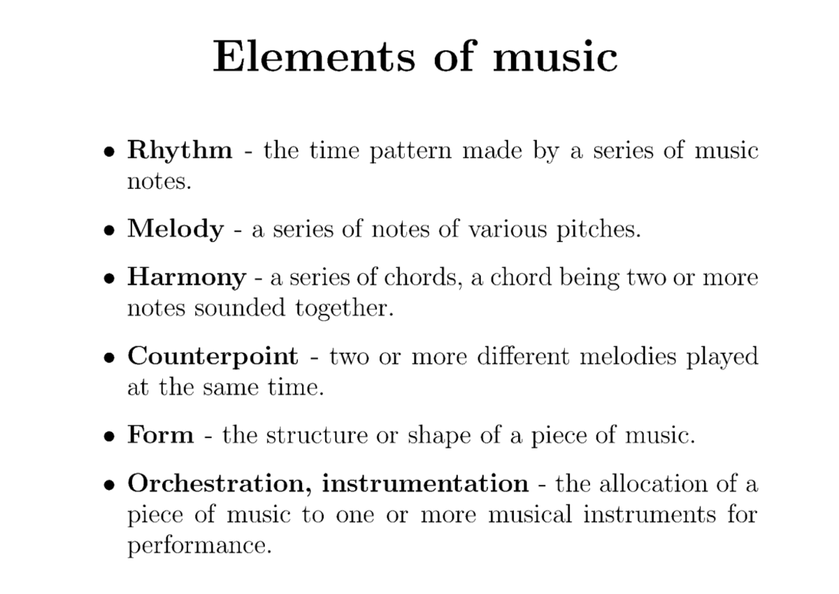 SOM3 - Lecture 3: Elements of Music - Rhythm, Melody, Harmony, and Form ...