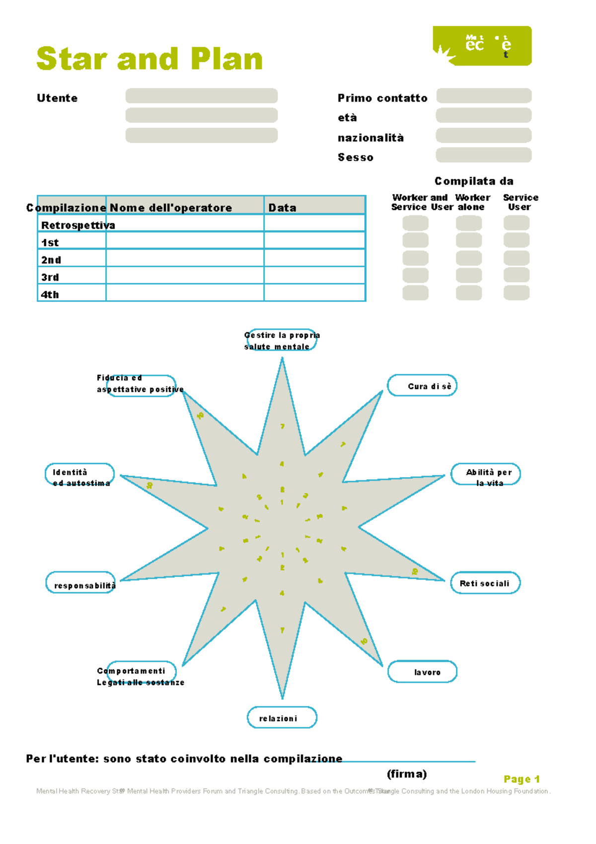 Recovery Star E Plan: Una Guida per i Fornitori di Salute Mentale - Studocu