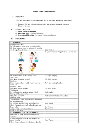 Teaching-PLAN- Example - TEACHING PLAN Grade Level: Grade 4 Subject ...