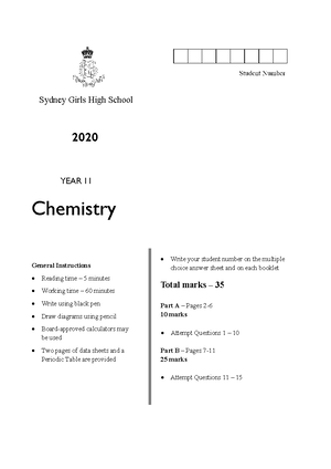 Year 11 Chemistry Notes - Year 11 Chemistry Notes Module 1: Properties ...