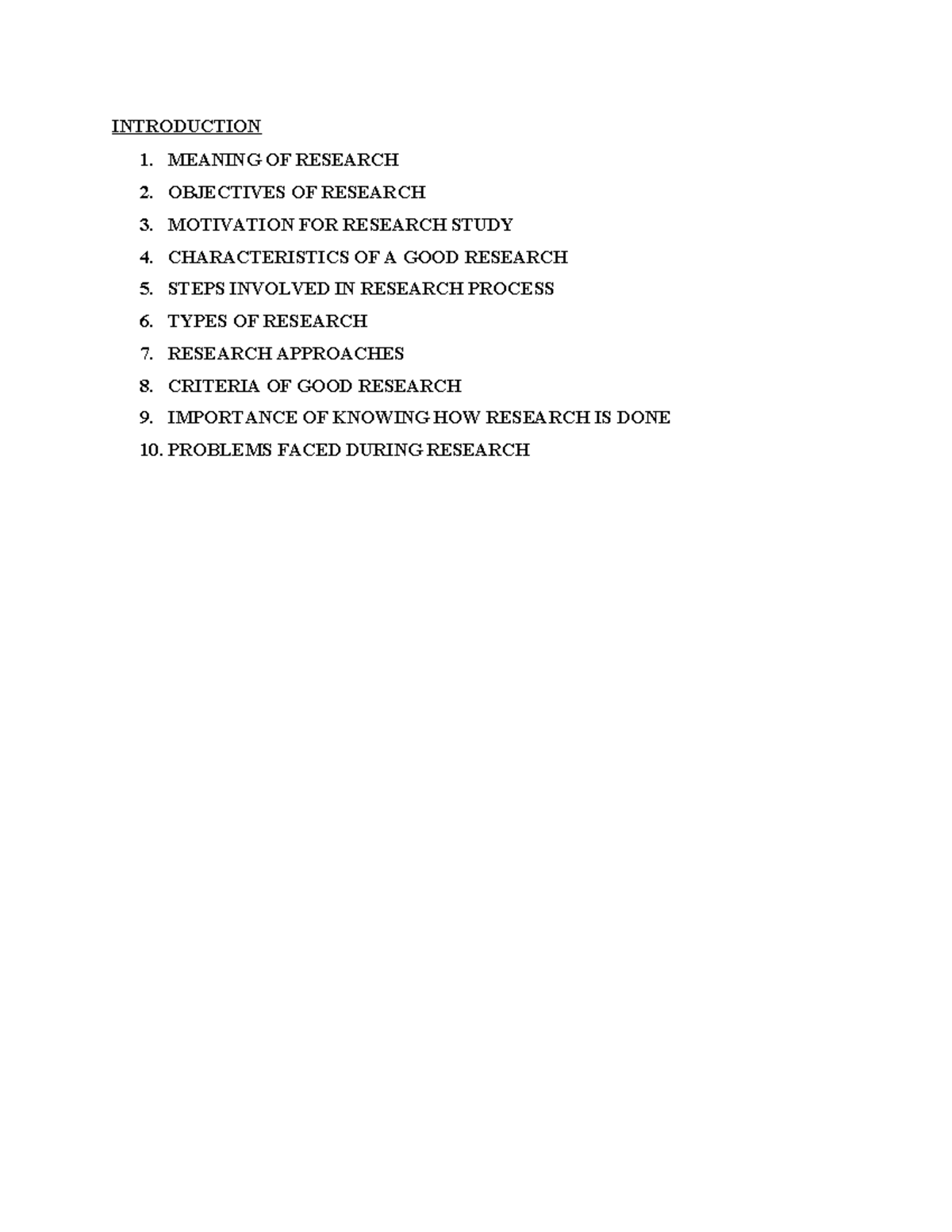 Introduction to Research: Key Concepts and Methodologies - Studocu