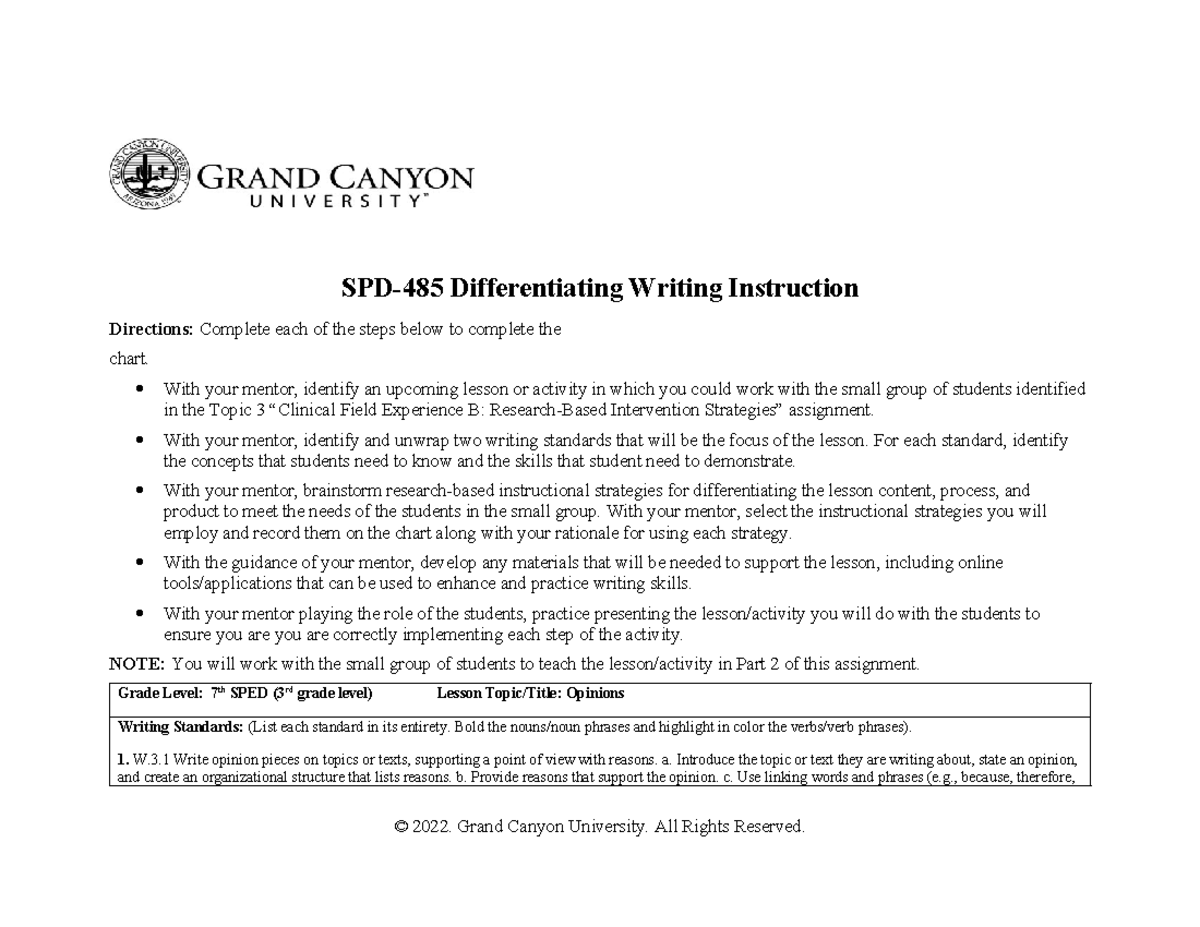 SPD-485 RS T6 SPD 485 Differentiating Writing Instruction - SPD-485 ...