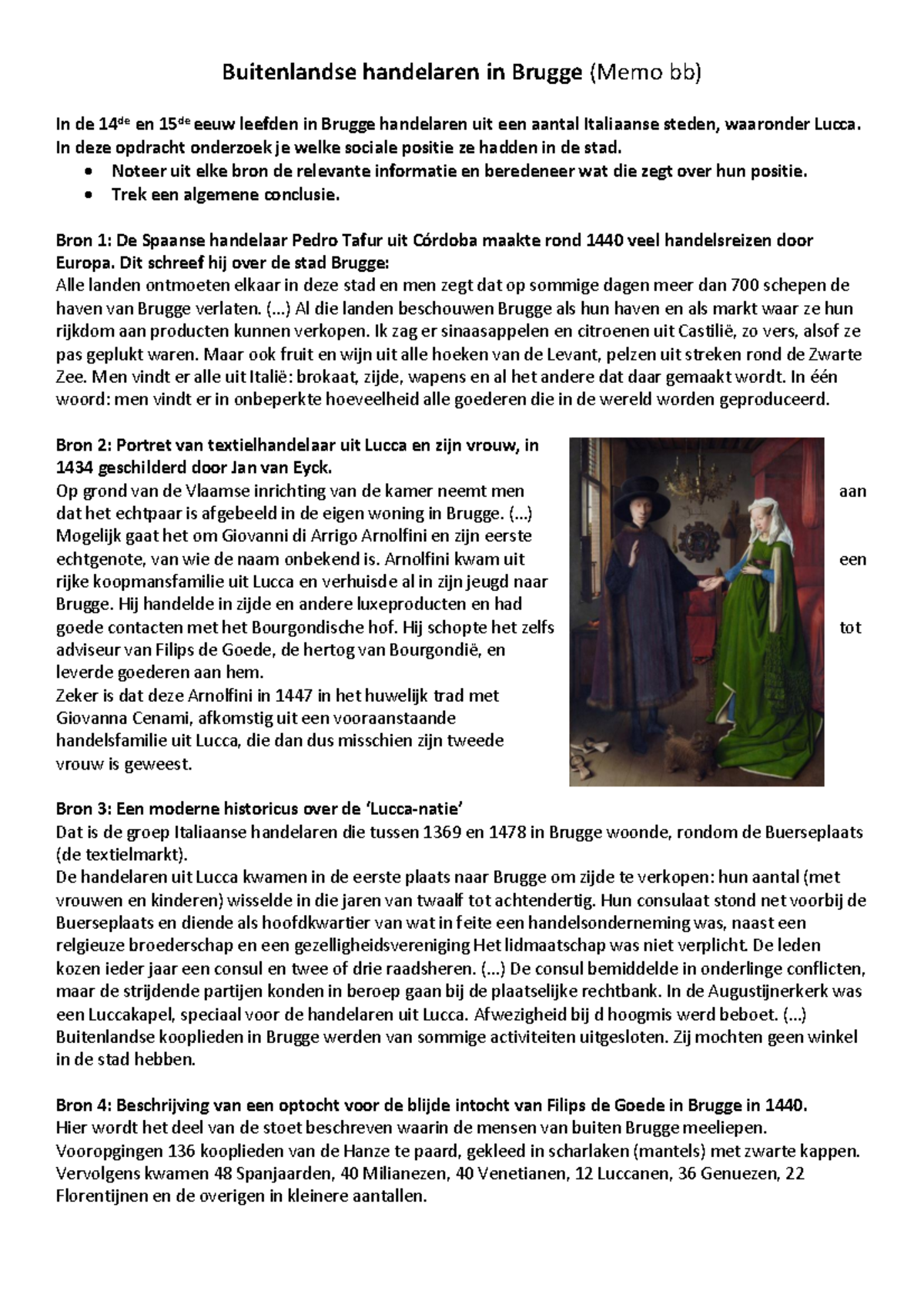 A6-Context van Italiaanse Handelaren in Brugge: Sociale Positie en ...