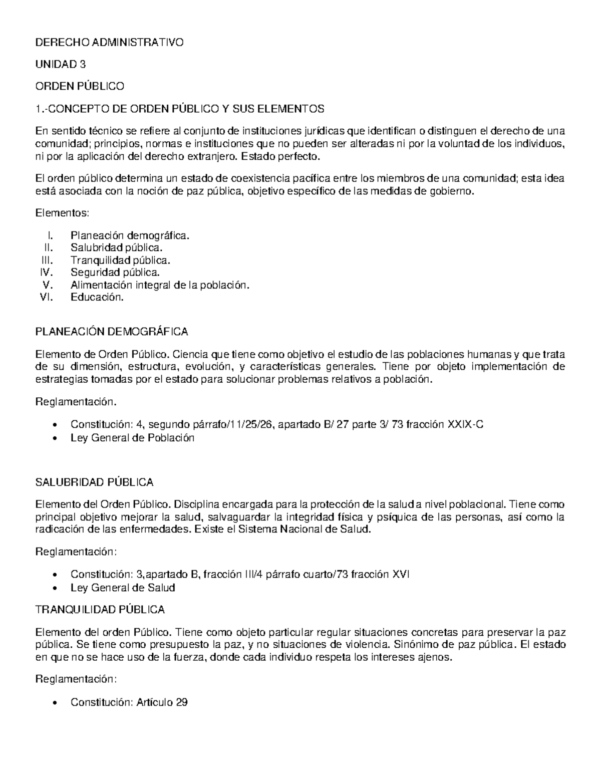 Derecho Administrativo Unidad 3 Orden PU - Warning: TT: undefined function: 32 DERECHO - Studocu