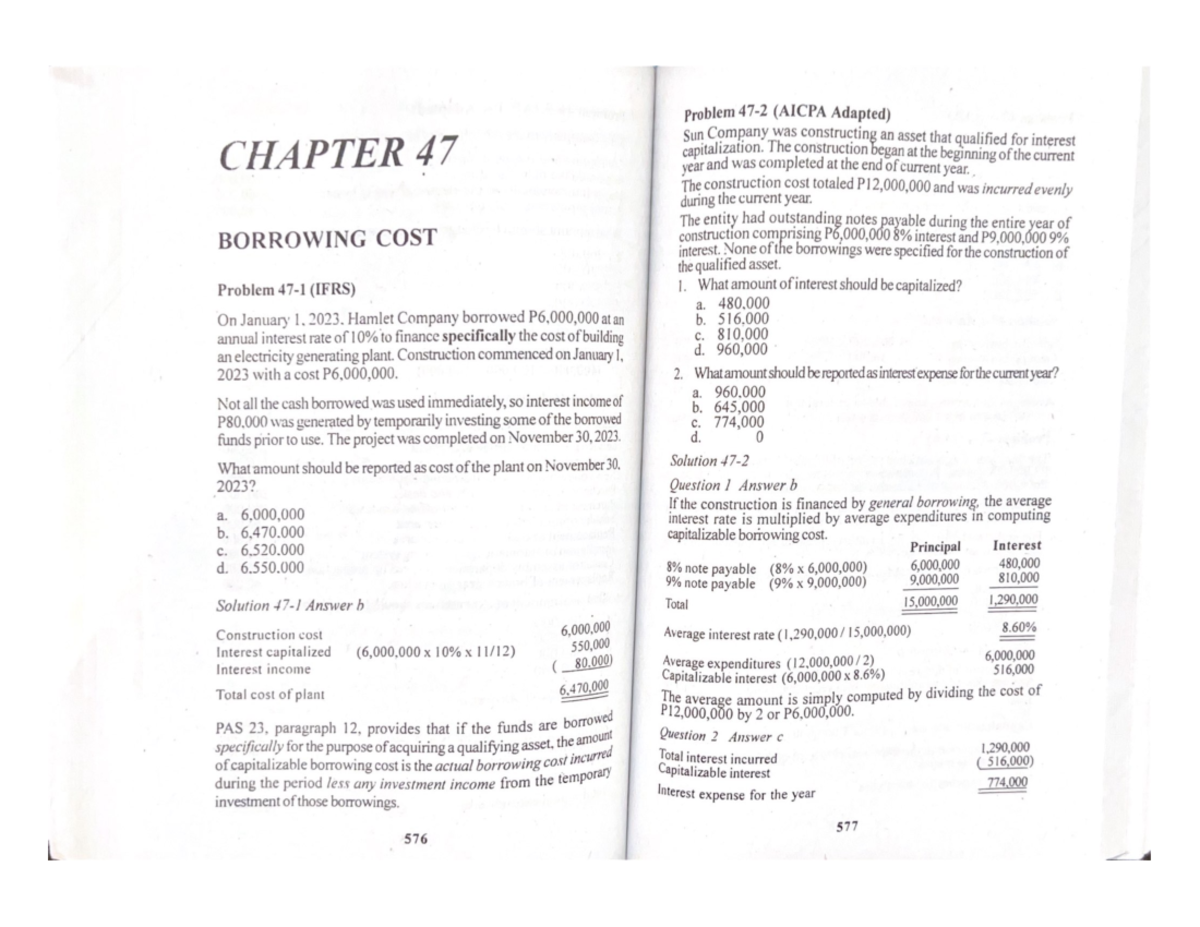 Valix Prac - Borrowing Cost (Final Exam) AICPA/IFRS Study Guide - Studocu