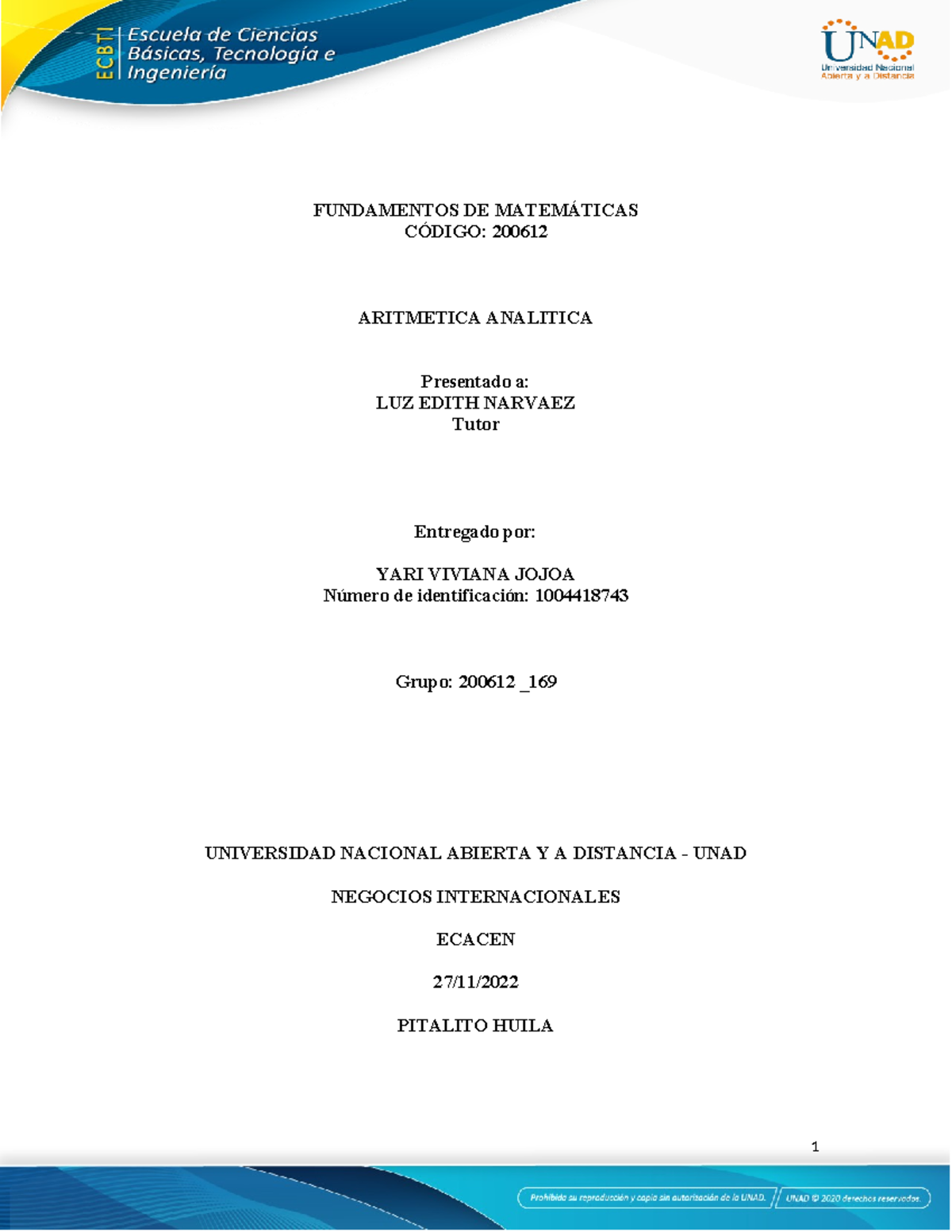 Anexo 2- Tarea 2 Fundamentos DE Matematicas - FUNDAMENTOS DE MATEMÁTICAS CÓDIGO: 200612 ...