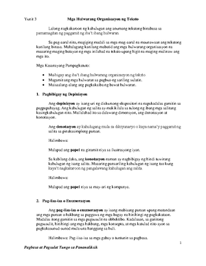 Kabanata 3 - Tayutay - FILIPINO LESSON - MODYUL: FIL-03 – MASINING NA ...