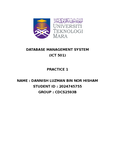 Intelligent System Engineering - CS259 - UiTM - Studocu