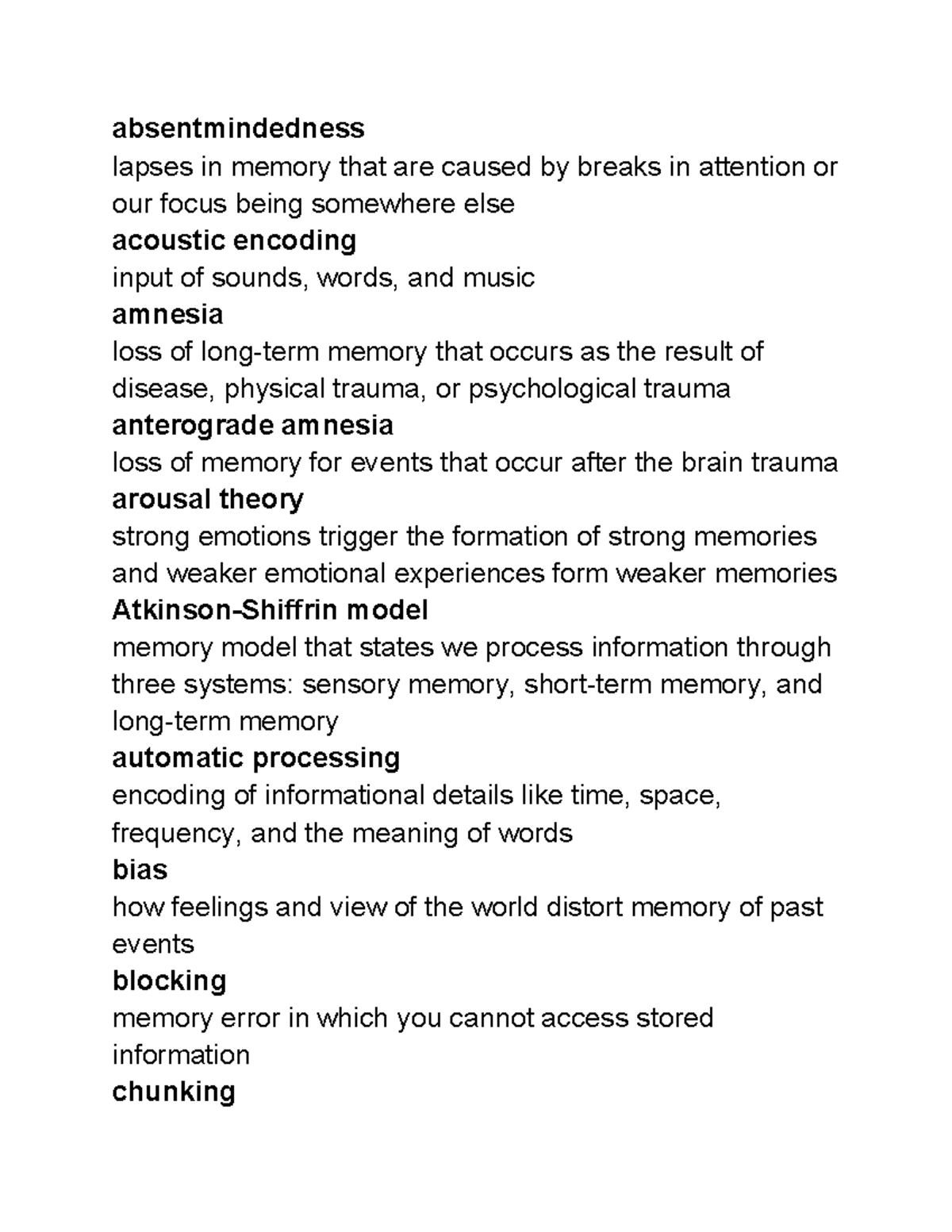 Memory Processes and Strategies: Insights from Psychology (PSY101 ...