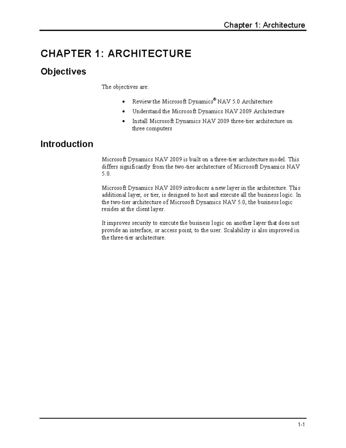 M01C01 - Final Exam Study Guide: Microsoft Dynamics NAV Architecture ...