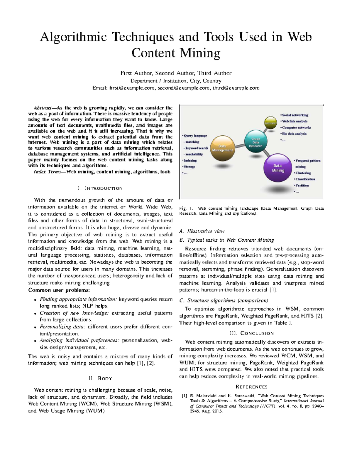 Algorithmic Techniques in Web Content Mining - Activity 09 TW - Studocu