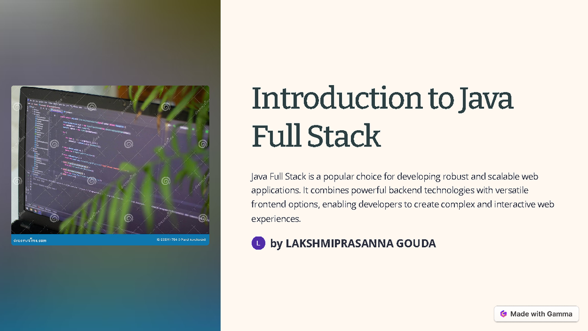 Introduction-to-Java-Full-Stack - Introduction to Java Full Stack Java Full Stack is a popular ...