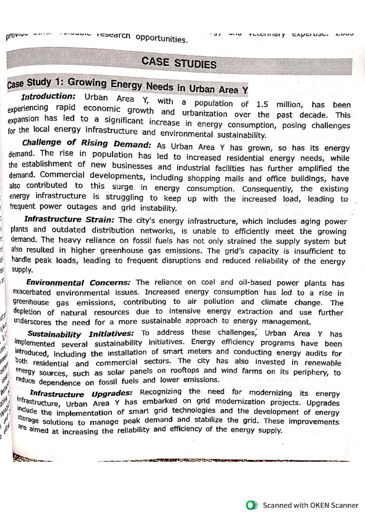 Case Studies on Growing Energy Needs and Environmental Challenges - Studocu