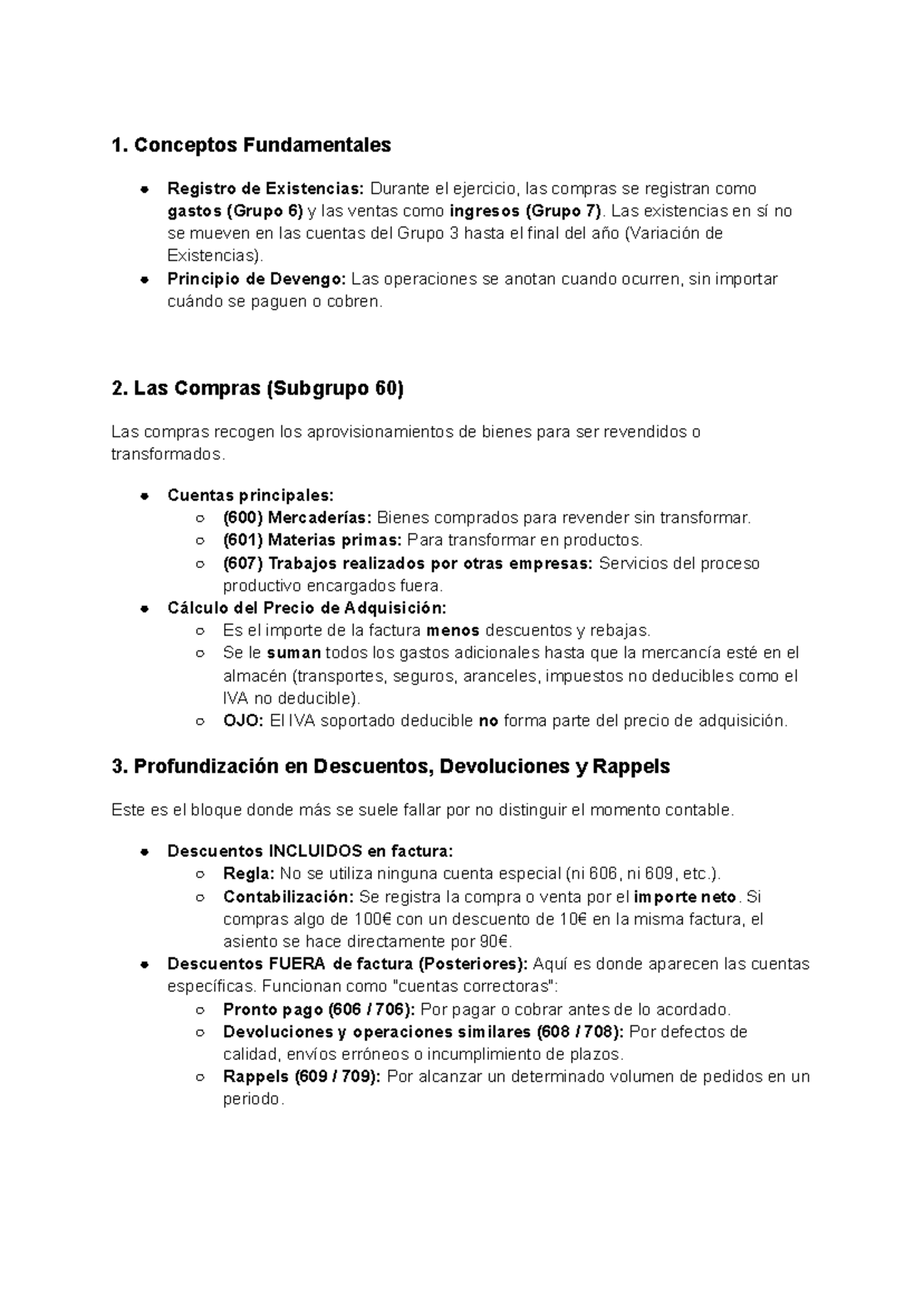 TEMA 11: Compras y Ventas en el PGC - Conceptos Clave y Contabilidad ...