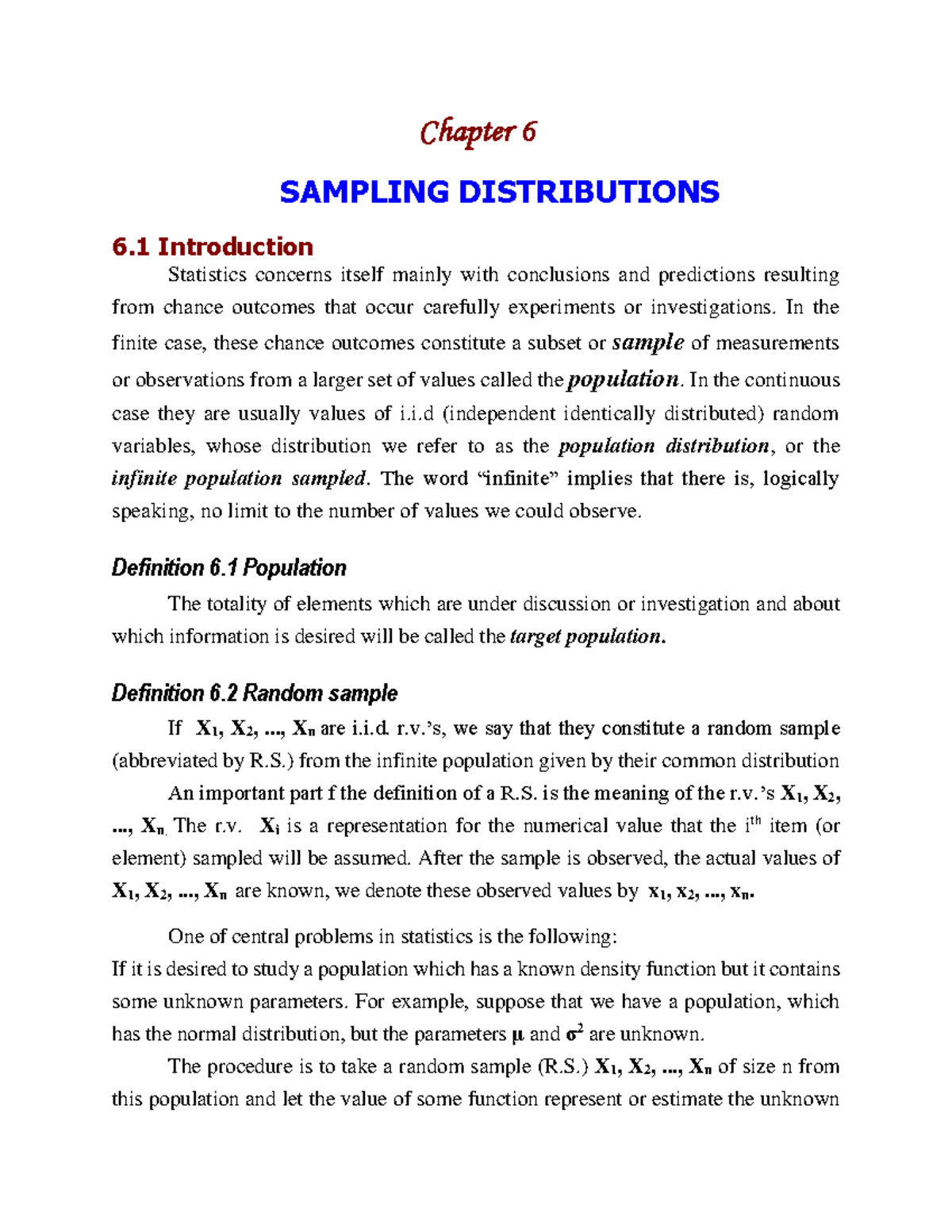 Bivariate (joint) distributions-Chapter 6 - Chapter 6 SAMPLING ...