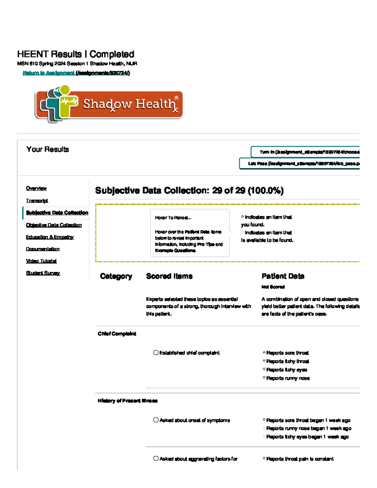 MSN 610 HEENT Results: TIna Jones Case Study Overview - Studocu