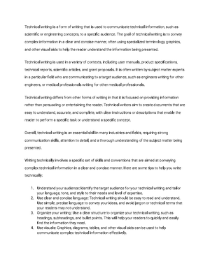 Clear writing - Clear writing helps ensure that your work can be ...
