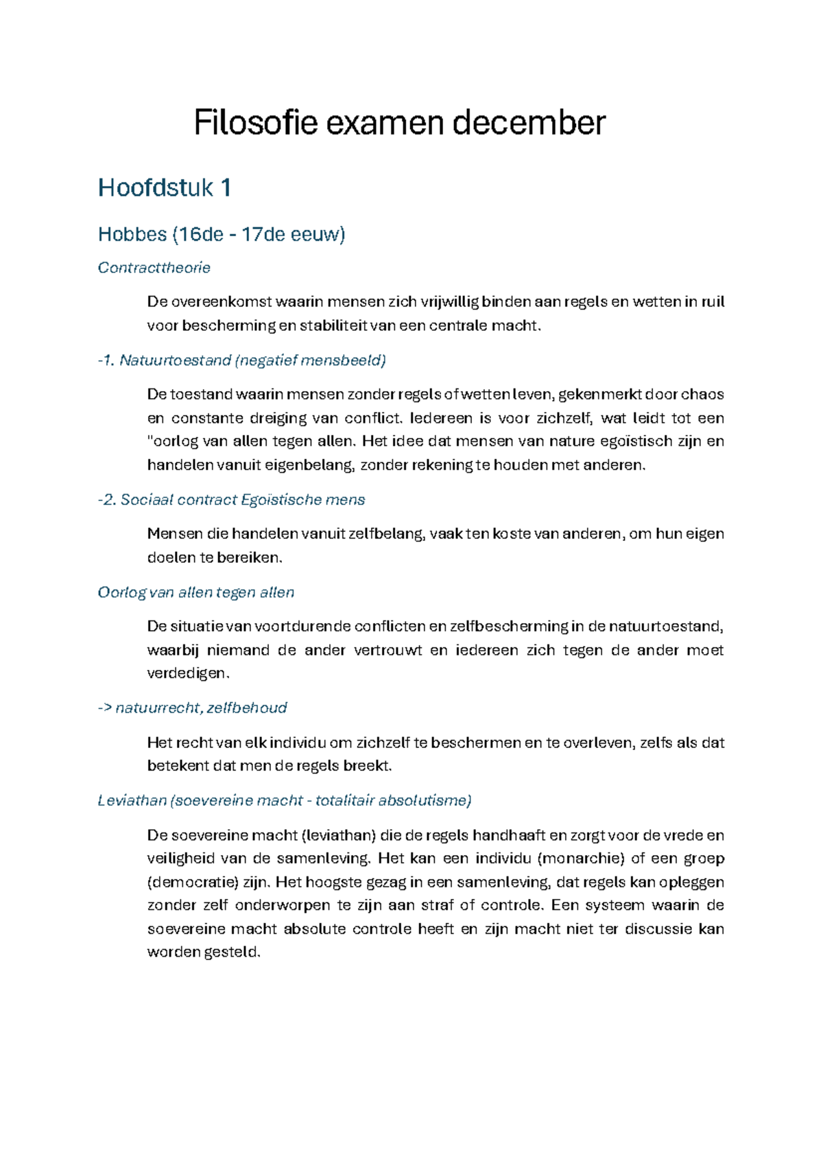 Politieke Filosofie examen - Filosofie examen december Hoofdstuk 1 ...