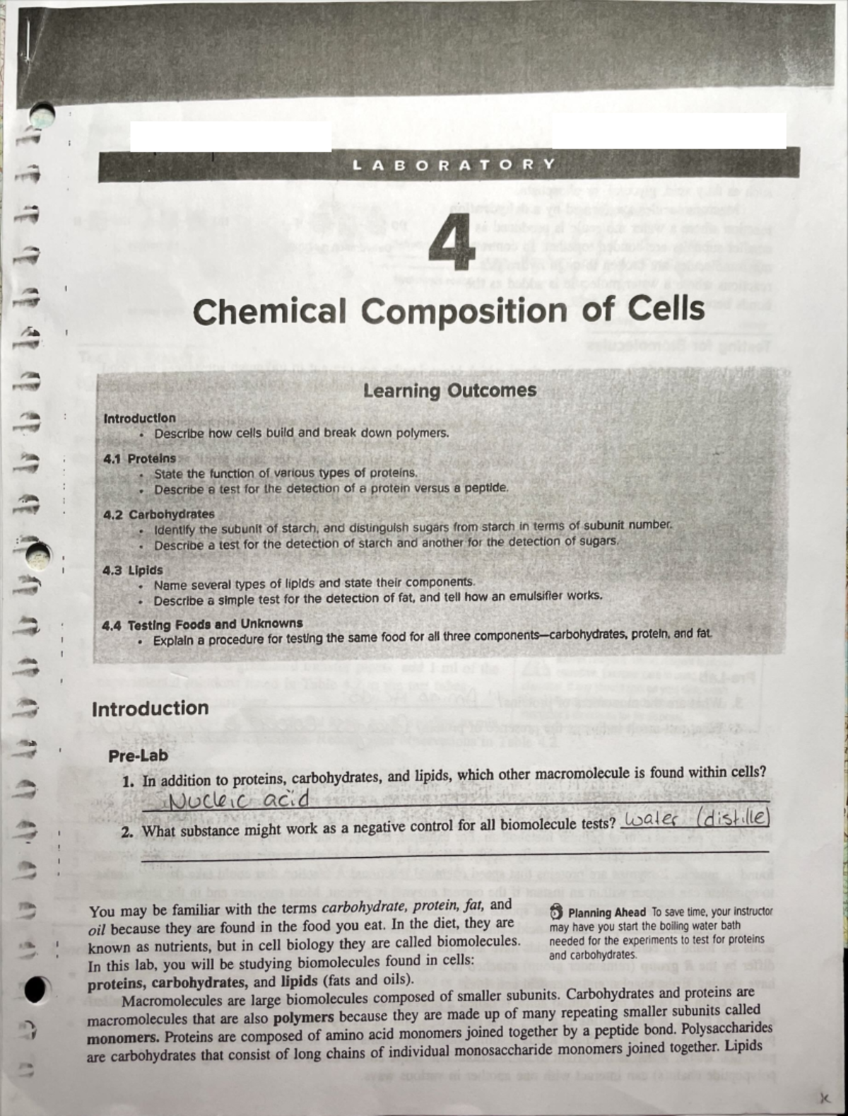 chapter 4 - completed lab assignment - BSC 1010L - Studocu