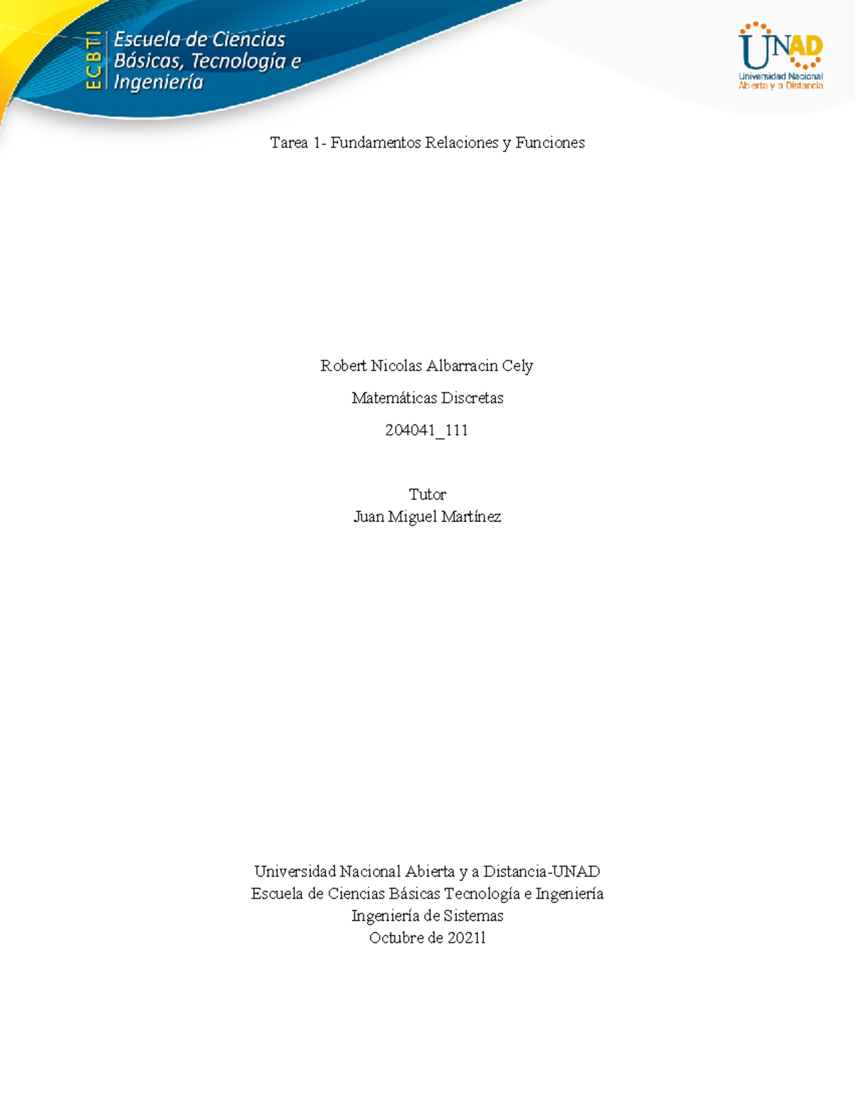 Vdocs - adawd - Tarea 1- Fundamentos Relaciones y Funciones Robert ...